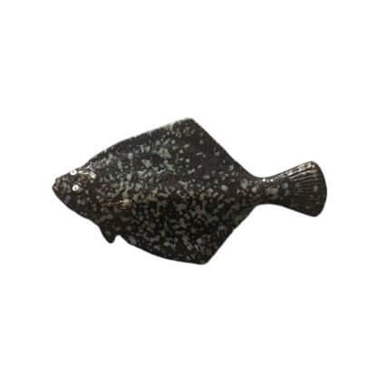 Keramik fisk - skrubbe brun